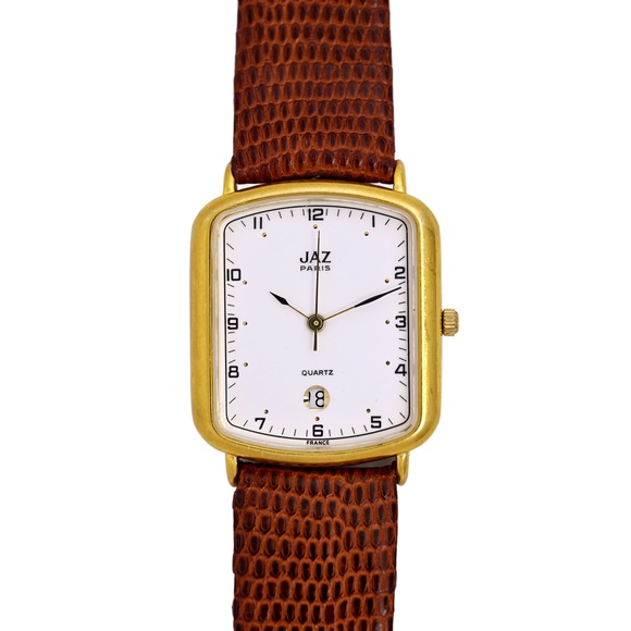 Jaz | Accessories | Jaz Paris Gold Plated Made In France Tank Quartz ...
